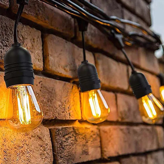 AFC Trading. Hanging Outdoor Festoon Light Bulbs (15 Mts / 10 Led ...