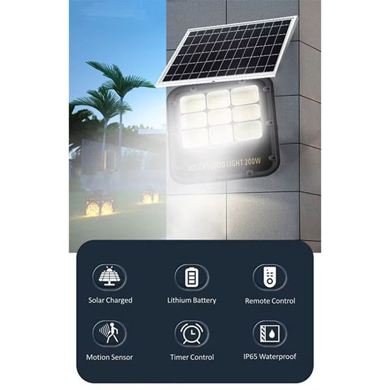 AFC Trading. Solar Floodlight W/Remote Control 300W